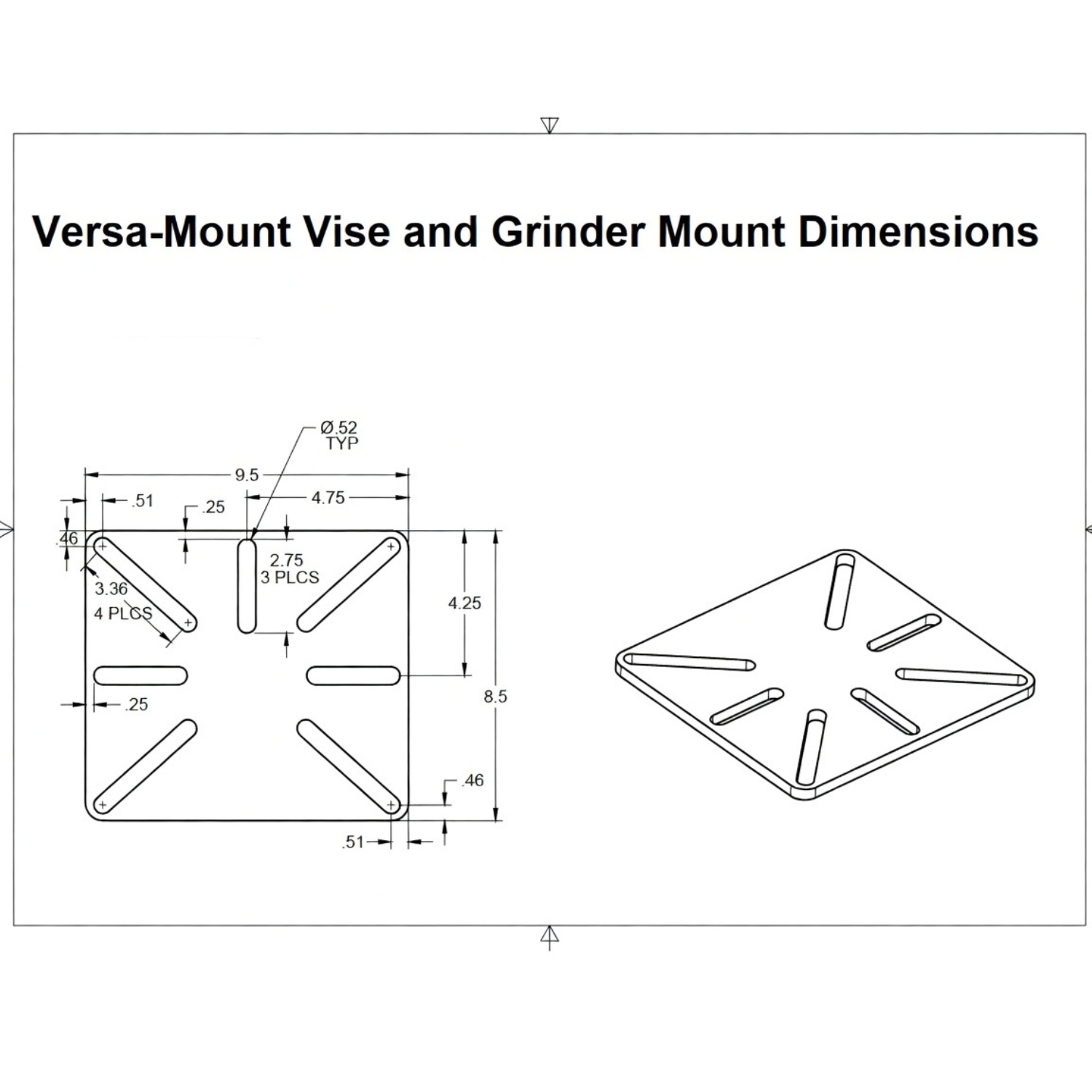 Versa Mount Wall Mount w/ Vise Grinder Mount