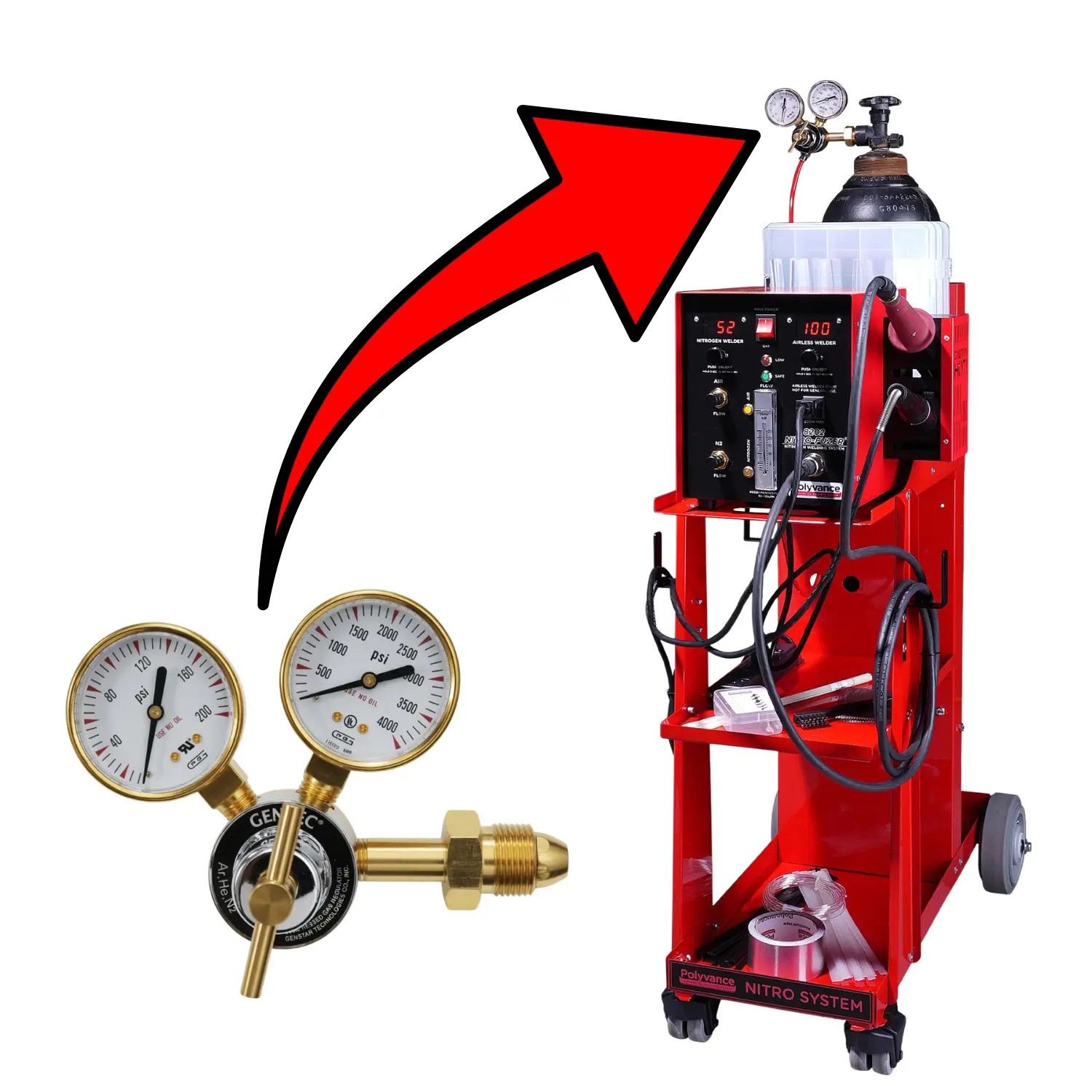 Polyvance 6056-07 Nitrogen Bottle Pressure Regulator
