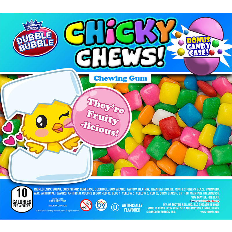 Chicky Chews Assorted Gum Tabs 2-inch Vending Capsules (2-inch ...