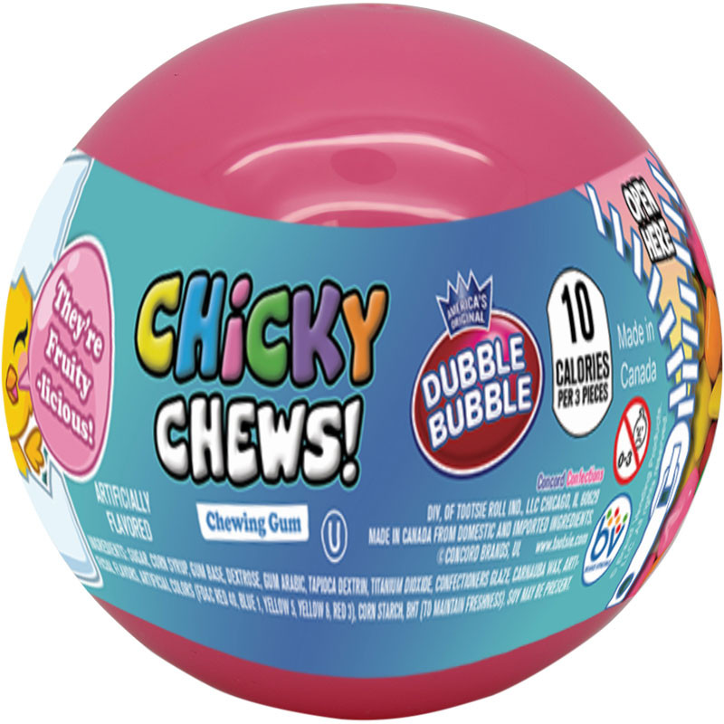 Chicky Chews Assorted Gum Tabs 2-inch Vending Capsules (2-inch ...