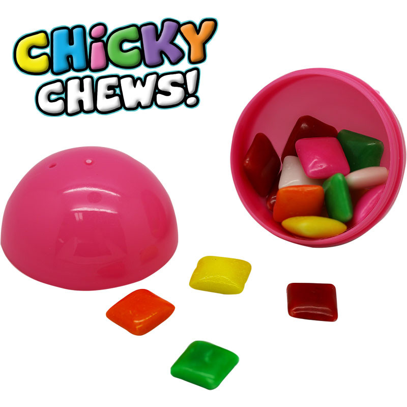 Chicky Chews Assorted Gum Tabs 2-inch Vending Capsules (2-inch ...