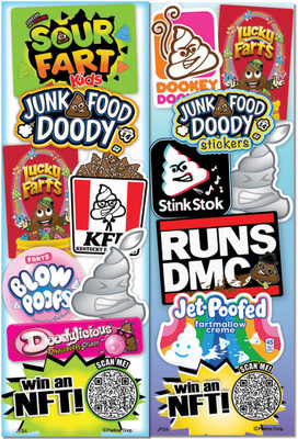 Doody Junk Foody #4 Stickers (300 ct) - CandyMachines.com