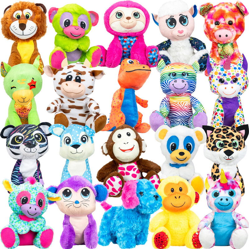 Plush stuffed animals and toys for claw machines and redemption prizes