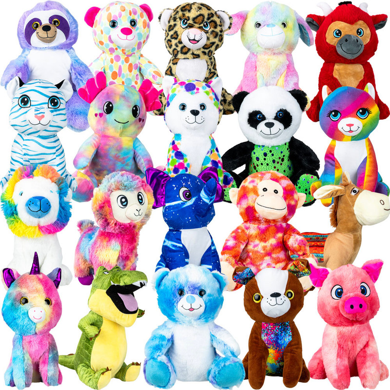 Plush stuffed animals and toys for claw machines and redemption prizes