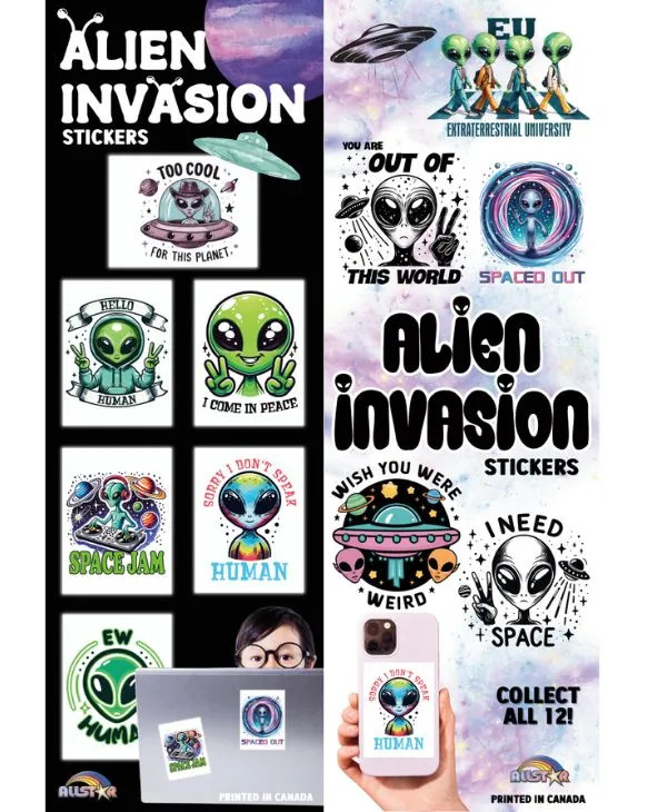 Alien Invasion Stickers (300 ct)