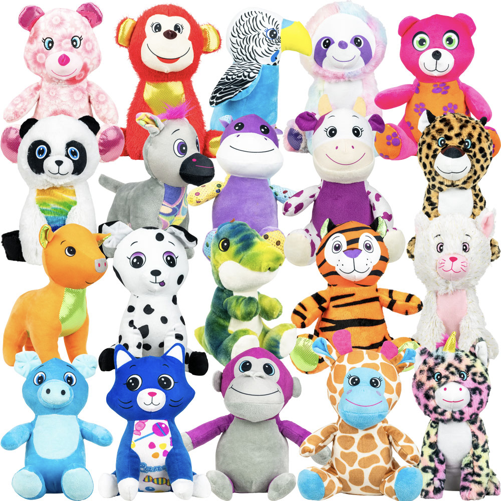 Medium Generic #24 Plush Mix (80 ct) 9-11 inch - CandyMachines.com
