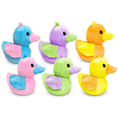 Small Plush Duck Assortment (4 inch) 96 ct - CandyMachines.com