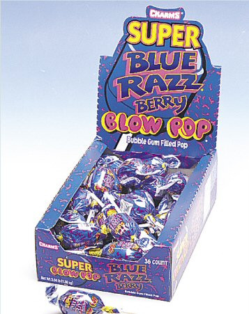 Blow Pop, Super, Blue Razzberry - CandyMachines.com