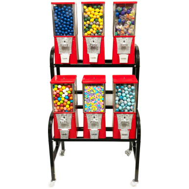 Eagle 6 Unit Gumball and Candy Bulk Vending Rack - CandyMachines.com