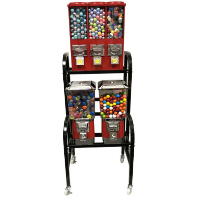 Rhino Multi-Vend 5 Way Bulk Vending Rack - CandyMachines.com