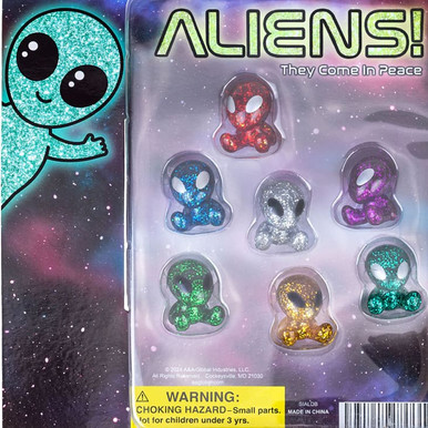 Sitting Glitter Alien Figures Vending Capsules (2 inch) 250 ct ...
