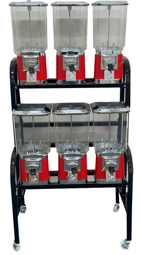Rhino Supreme 6 Unit Candy and Gumball Bulk Vending Rack ...