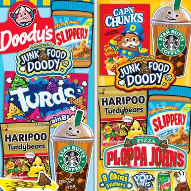 Doody Junk Foody #5 Stickers (300 ct) - CandyMachines.com