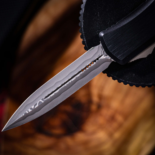 Microtech Hera II Mini Hatori Cowry‑Y Damascus Jade G10 Hefted