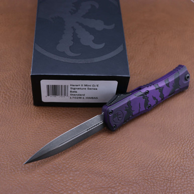 Microtech Hera II Mini Double Edge Knife - Signature Series Bats STD ...
