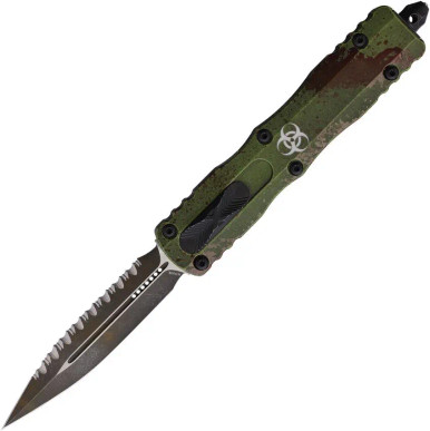 Microtech DIRAC DELTA Double Edge FULL SERRATE | Outbreak Signature ...