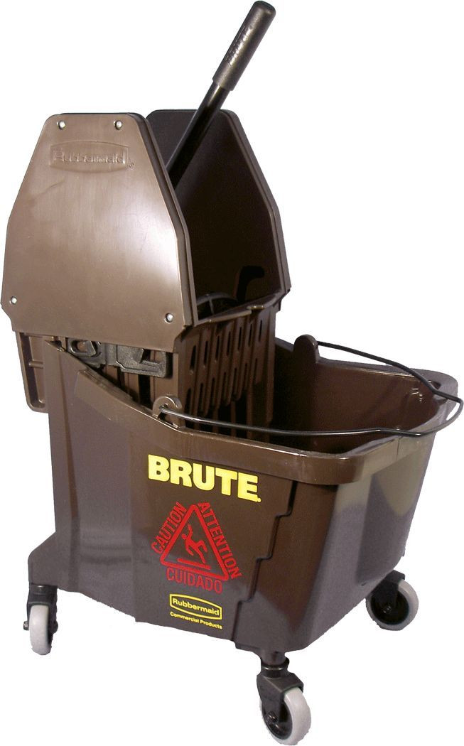 Rubbermaid Mop Combo w/Down Press Wringer Brown 35 qt (S) - Fore Supply ...