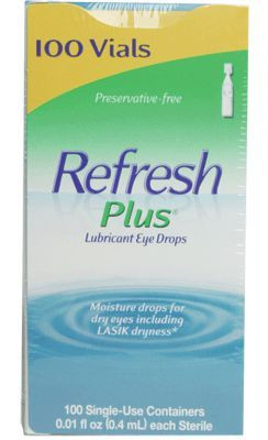 Refresh Plus Eye Drops Single Use Vials 100 count - Fore Supply Company