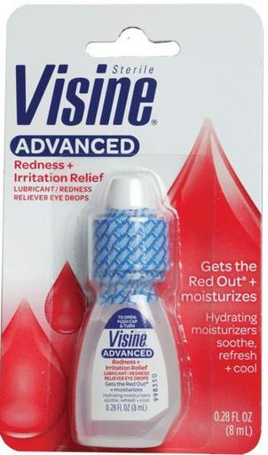 Visine Redness Reliever Eye Drops .28 oz Bottle - Fore Supply Company