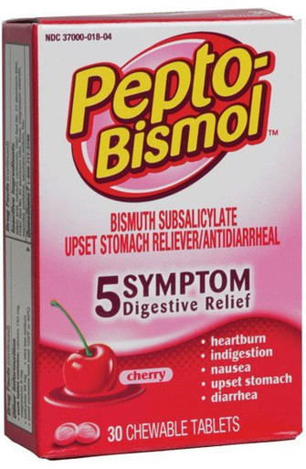 Pepto-Bismol Tablet CHERRY 30 ct/box - Fore Supply Company