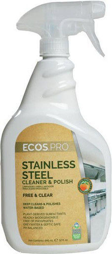 ECOS Pro Stainless Steel Cleaner - Soy - 32 oz. Trigger - Fore Supply ...
