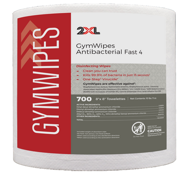 2XL Gym Wipes Antibacterial Fast 4 Disinfecting Wipes - 700 8" x 6 ...