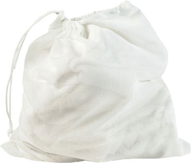 Mesh Laundry Bag White w/Draw Cord 24 X 36 - Fore Supply Company