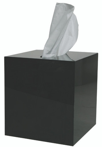 Black Acrylic Boutique Tissue Holder - Fore Supply Company