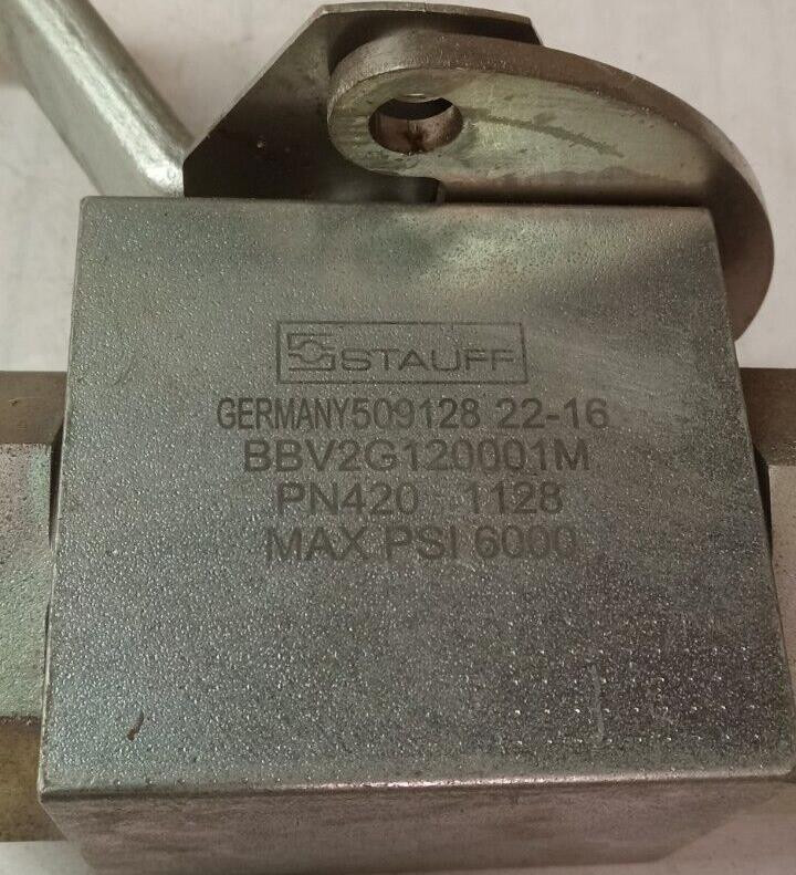 NEW STAUFF HIGH PRESSURE BLOCK BODY 2-WAY BALL VALVE 6000 PSI 3/4" NPT ...