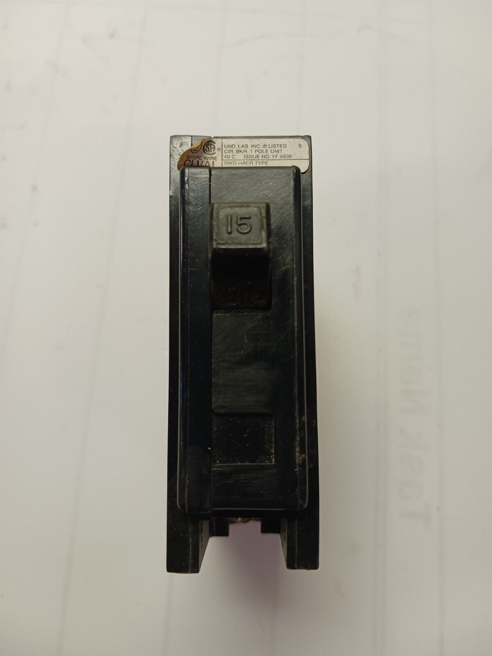 5) WESTINGHOUSE 15 AMP BOLT ON CIRCUIT BREAKER 120 VAC QBHW1015 - C & G ...