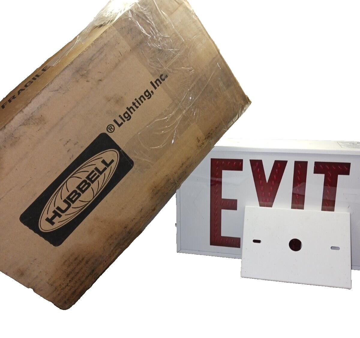 NEW HUBBELL EXIT SIGN 277 VAC CAT# LED-2-EM - C & G Surplus Inc.