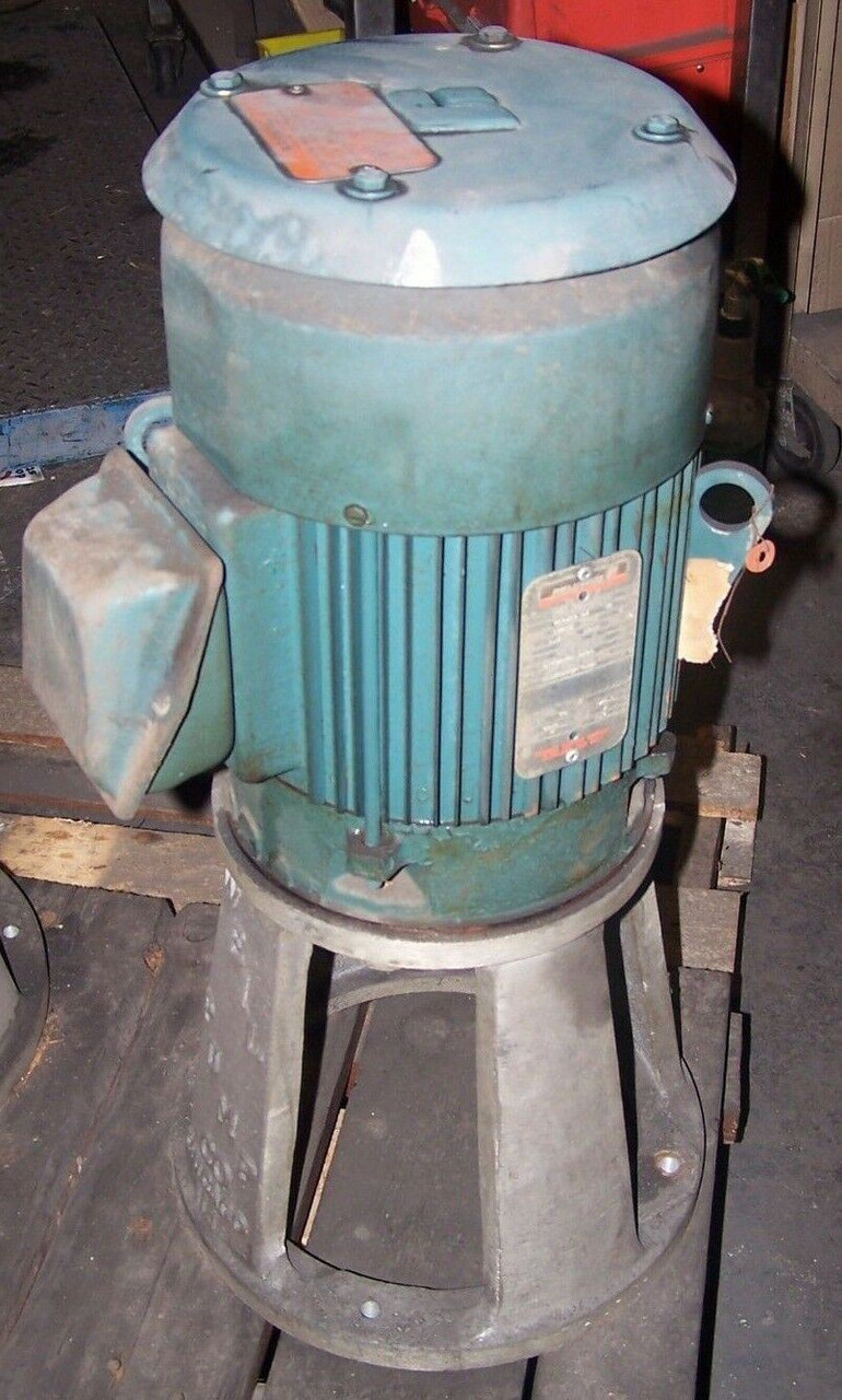 RELIANCE 1.5 HP AC ELECTRIC PUMP MOTOR 182TC FRAME 1155 RPM 230/460 VAC ...
