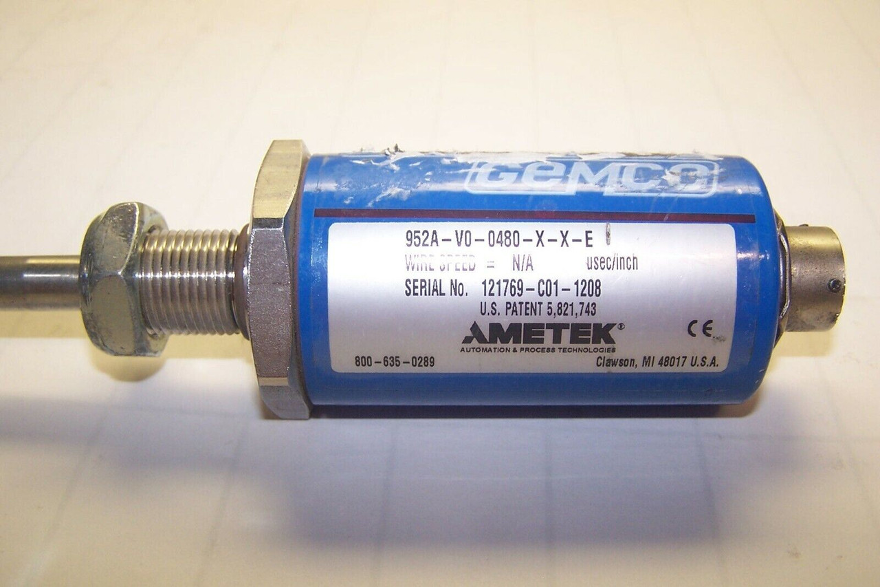 AMETEK GEMCO LINEAR DISPLACEMENT TRANSDUCER 4 FT 3 IN PROBE 952A-V0-0480-X-X-E - C & G Surplus Inc.