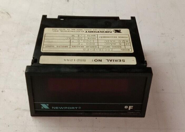 NEWPORT DIGITAL PROCESS PANEL METER 4-20 mADC 120 VAC 2002-B-P-FS - C ...
