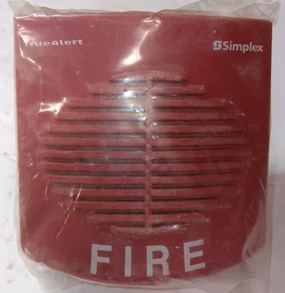 NEW SIMPLEX 4902-9716 FIRE ALARM SPEAKER 25V RED "FIRE" MARKED - C & G ...