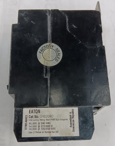 EATON GHB2040 BOLT-ON CIRCUIT BREAKER 40 AMP 2 POLE 480/277 VAC - C & G ...