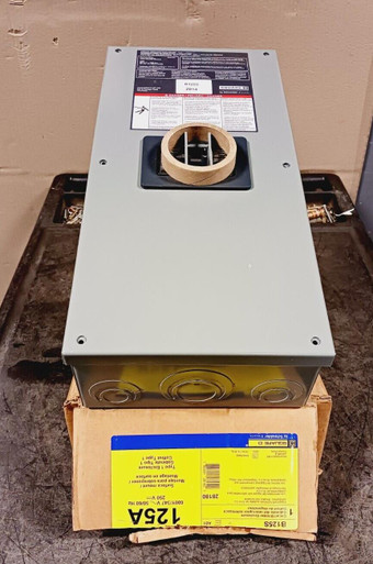 NEW SQUARE D B125S 125 AMP ENCLOSURE 600Y/347 VAC 250 VDC W ...