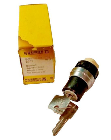 NEW SQUARE D KEY OPERATED MAINTAINED SELECTOR SWITCH 2-POSITION ...