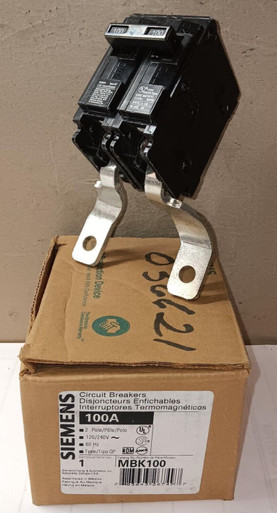 NEW SIEMENS MBK100 MAIN CIRCUIT BREAKER 100 AMP 2 POLE SINGLE PHASE 240 ...