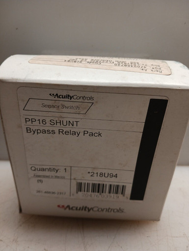 NEW ACUITY CONTROLS PP16 BYPASS SHUNT RELAY PACK 218U94 - C & G Surplus ...