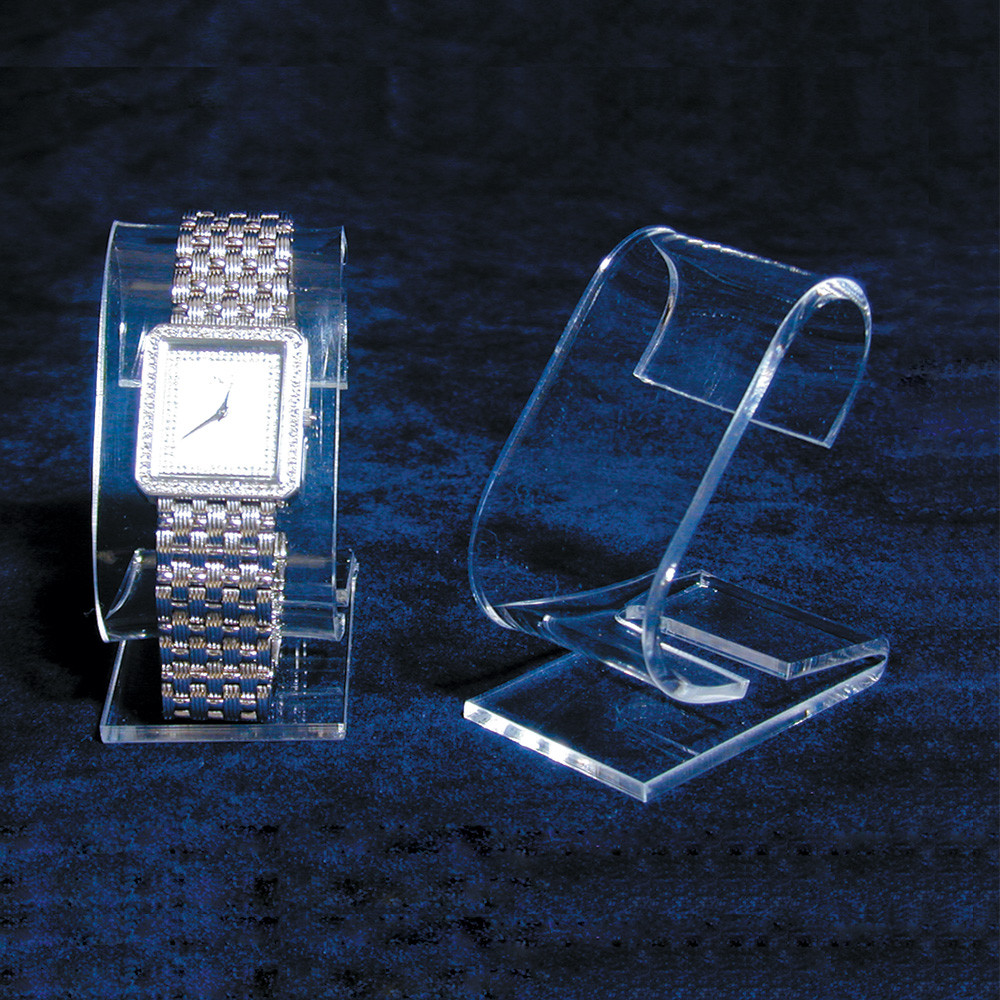 Clear Acrylic Single Watch Stand, 1 3/8" x 2 1/4" x 3 1/8"H - Eds Box ...
