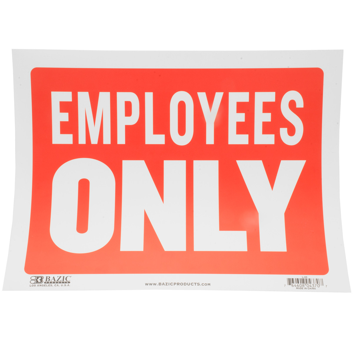 Employee's Only Sign - Ed's Box & Supply Inc.