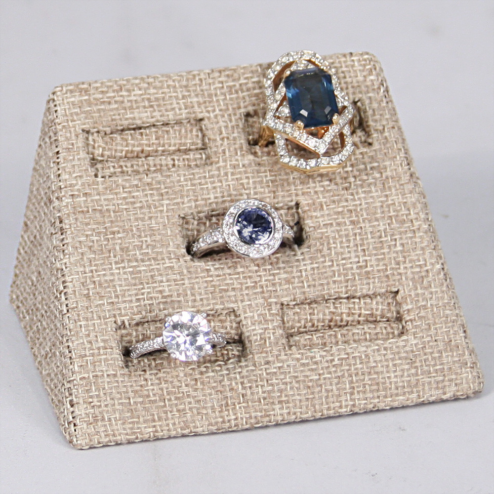 5 Ring Display, Linen,3.75x2.5x2.4"H, (Choose from various Color) - Ed ...