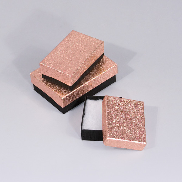 Rose Gold Cotton Filled Gift Box - Choose a Size - Ed's Box & Supply Inc.