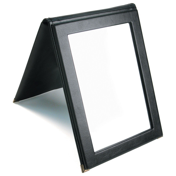 Folding Glass Mirror, (Snap), 7 1/4" x 10"H, Faux Leather, Choose from ...