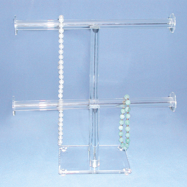 Acrylic Double Round T-Bar, 10" x 9 3/4"H, Assembly Require - Ed's Box ...