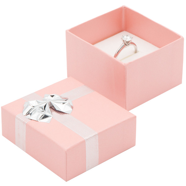 Pink Ring Box with a Shiny Silver Bow Tie - 24 Pieces Per Pack - Ed's ...