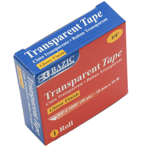 Transparent Tape (Glossy Finish) - Ed's Box & Supply Inc.