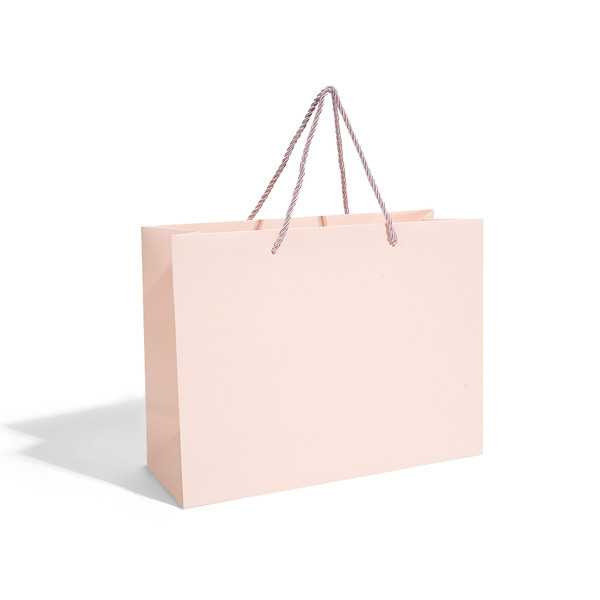 Large Vogue Size Paper Tote Gift Bag with Matching Rope Handle in Pink ...