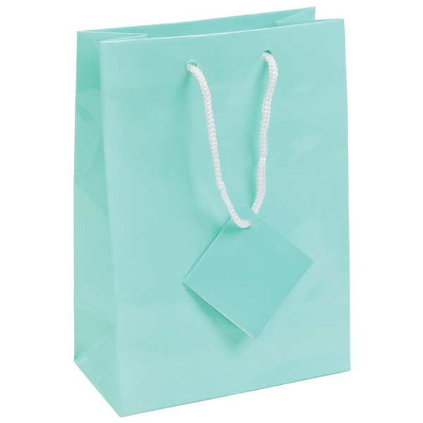 Glossy Teal Blue Tote Gift Bags,(Choose from various sizes) - Ed's Box ...